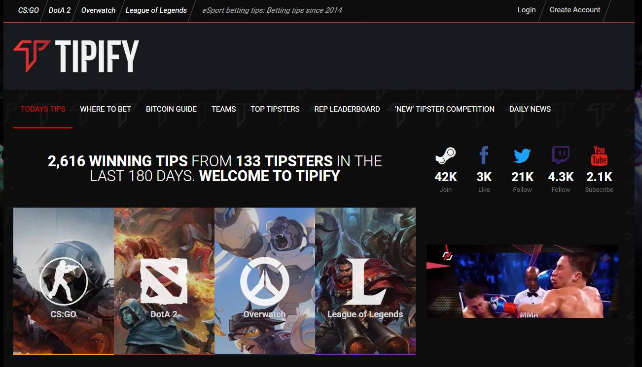 Tipify - gambling site | Real Money Bonus Code | Top100-list.com