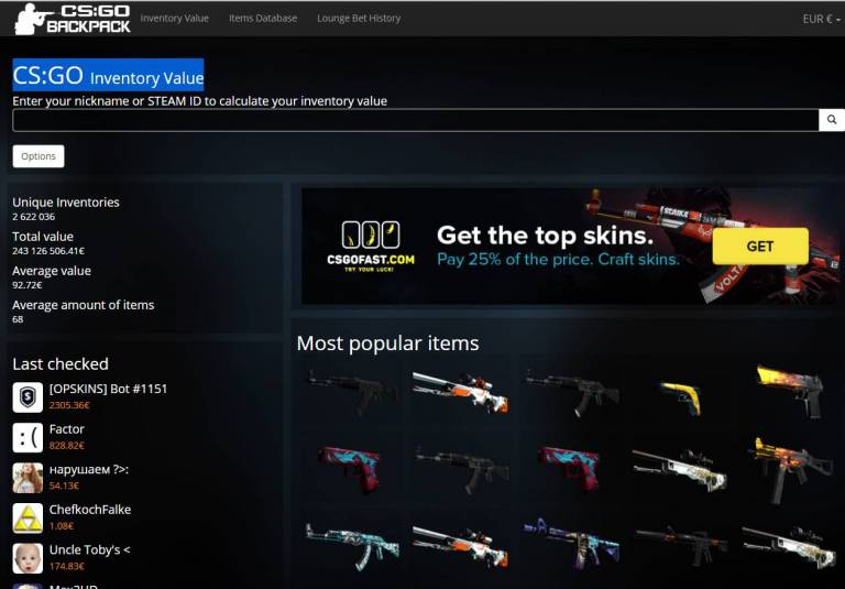 CSGObackpack.net - gambling site | Real Money Bonus Code | Top100-list.com